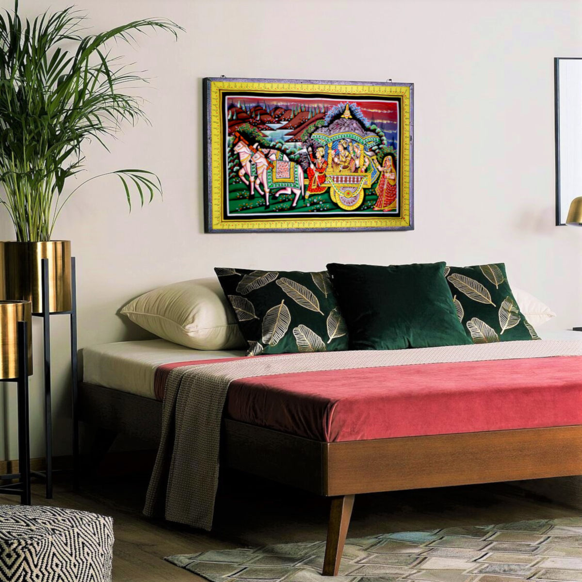 PEELA Vivah Rajasthani Painting | AVIVANA