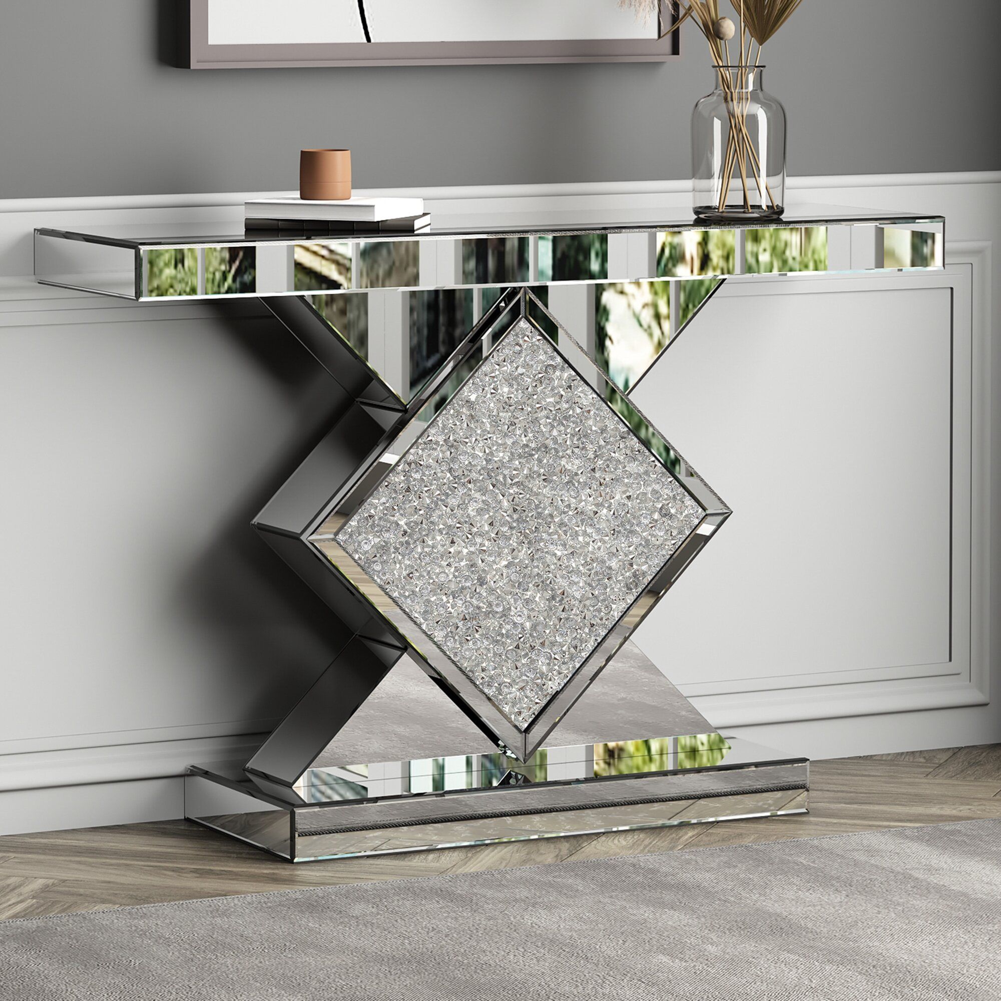 ZOROS Mirrored Console Table | AVIVANA
